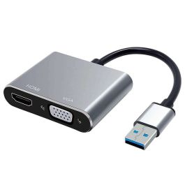Adaptateur USB 3.0 HEDEN USB 3.0 male / HDMI F + VGA F HDMI 1920*1080P ...